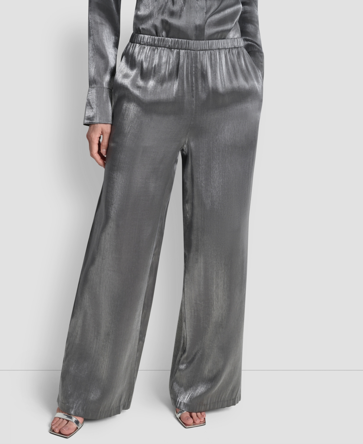 Click here for Dkny Womens Wide Leg Pants - Graphite prices