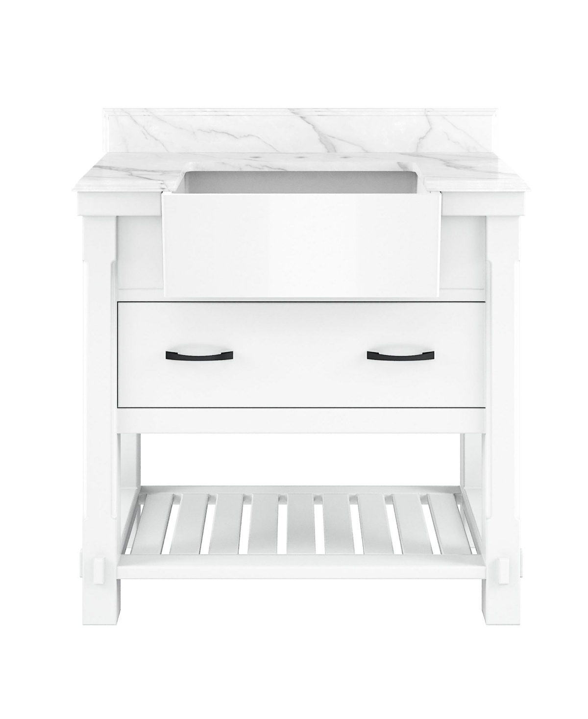 Click here for Casainc 36-Inch Solid Wood Bathroom Vanity with Qu... prices