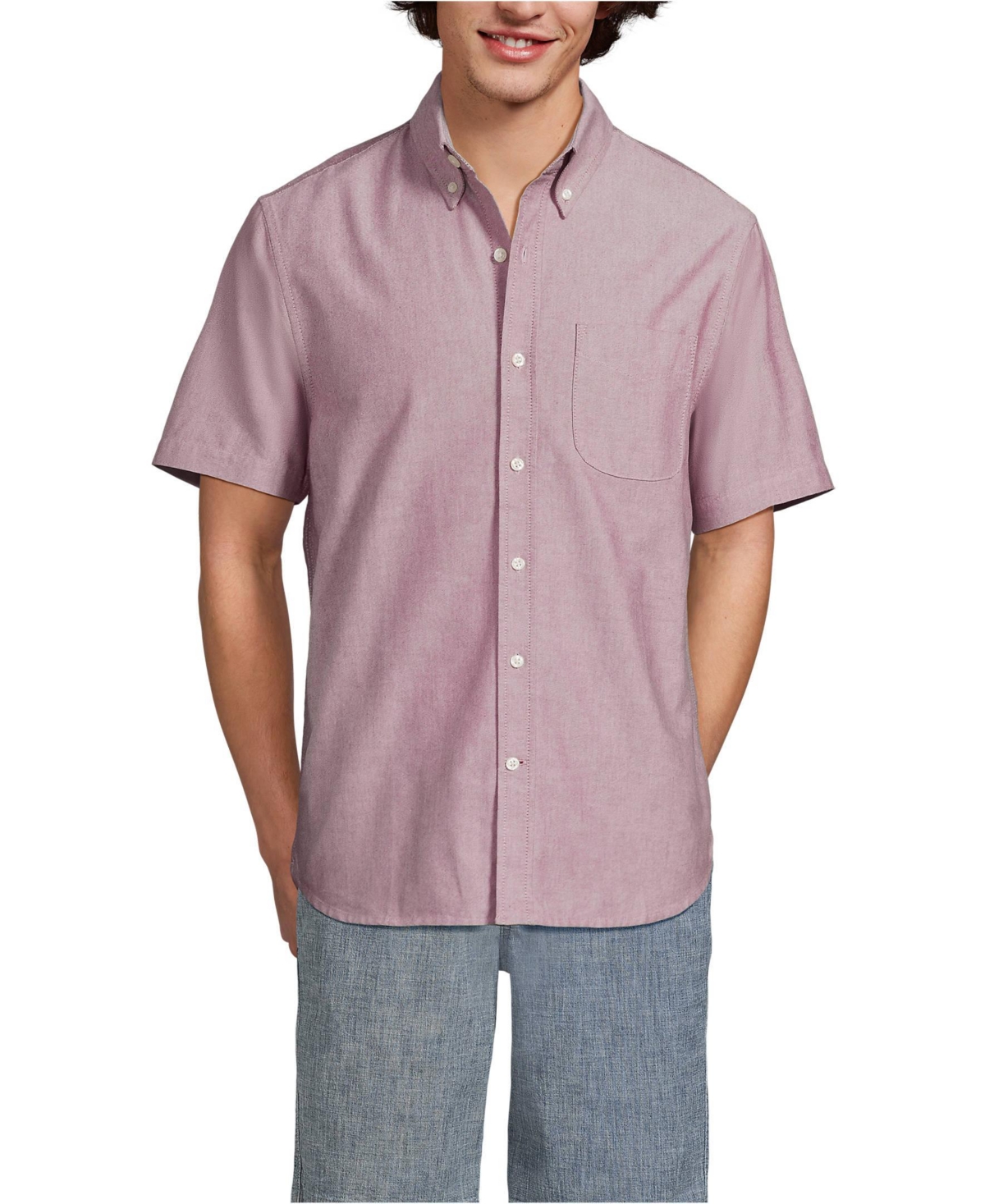 Click here for Lands End Mens Short Sleeve Sail Rigger Oxford Shi... prices