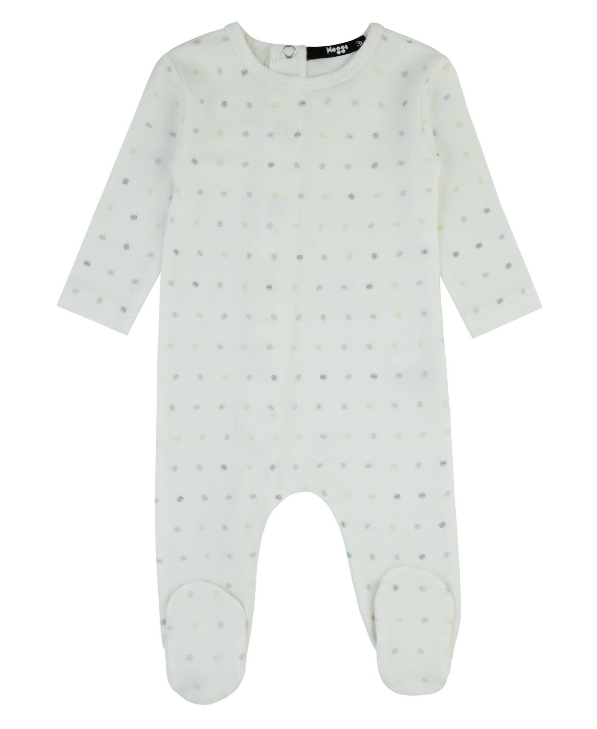 Click here for NoggiWear Boys Bamboo Pattern Footie - White prices