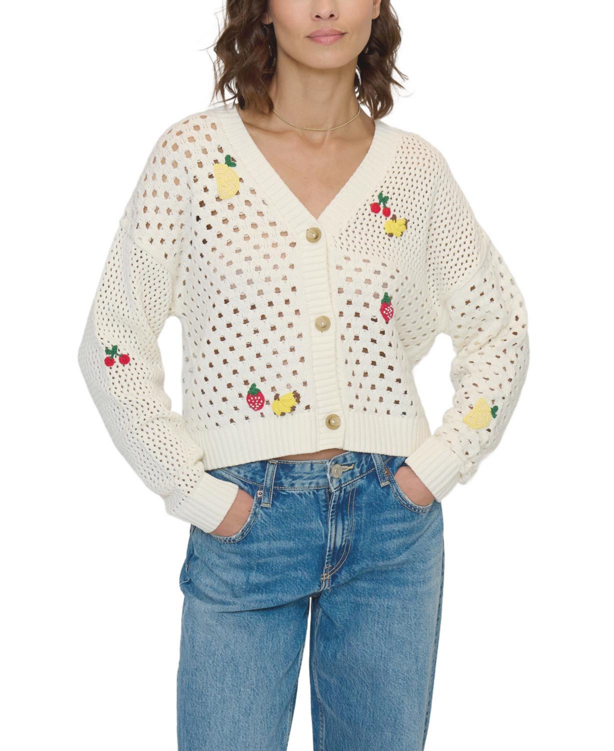 Click here for Central Park West Womens Darcy Open Stitch Embroid... prices