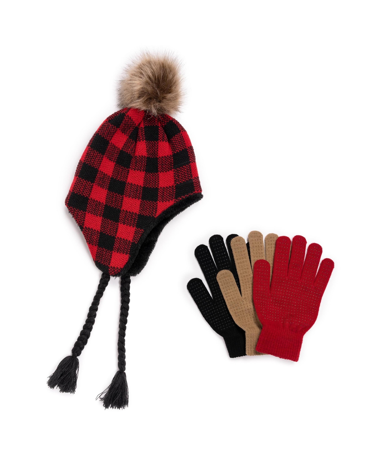 Click here for Muk Luks Womens Trapper Hat With 3 Pack Glove Set... prices