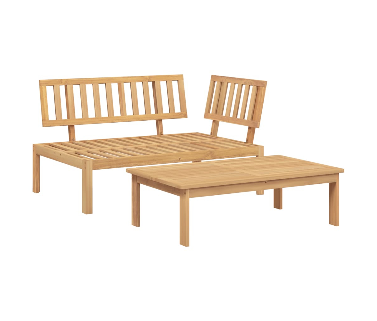 Click here for Pallet Sofa Set Natural Wood Solid Acacia Wood 52.... prices