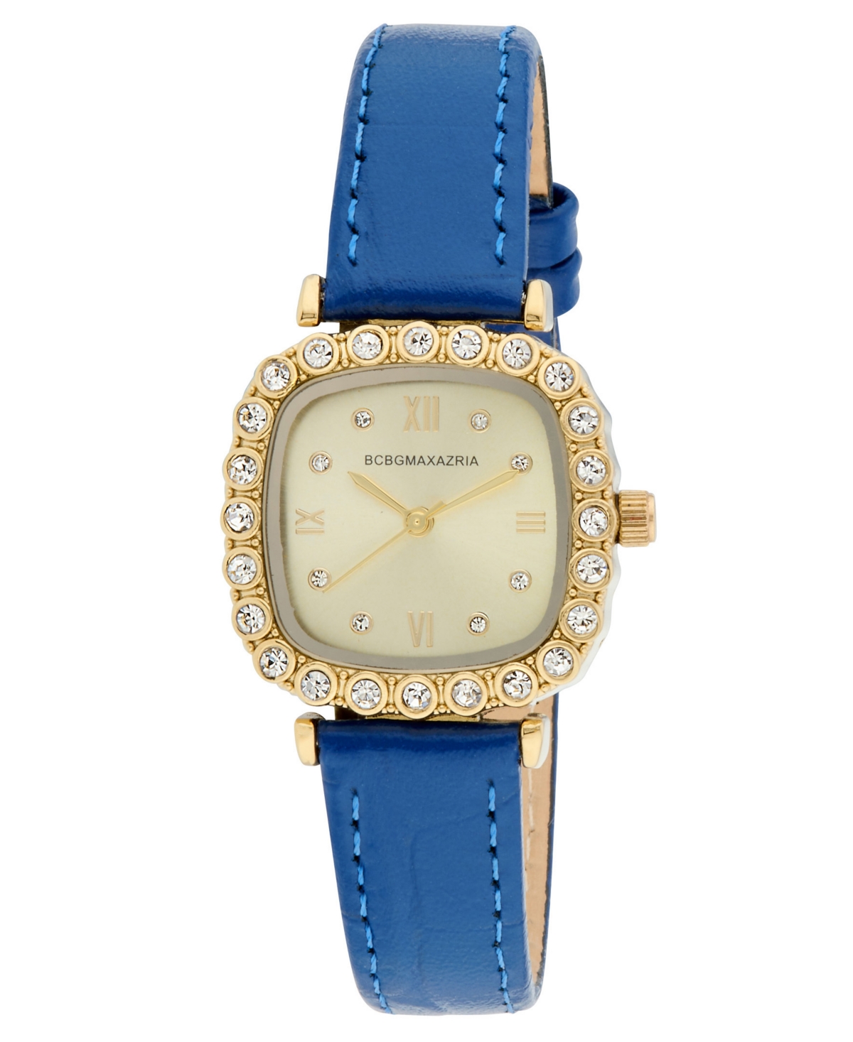 Click here for Bcbgmaxazria Womens Halo Blue Leather Strap Watch... prices