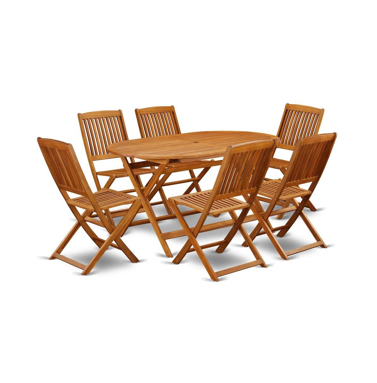 Click here for East West Furniture Wooden Patio Set Natural Oil -... prices