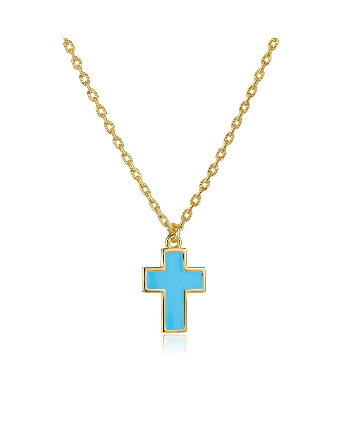 Click here for Anna Zuckerman Petit Faith Necklace in Sky Blue -... prices