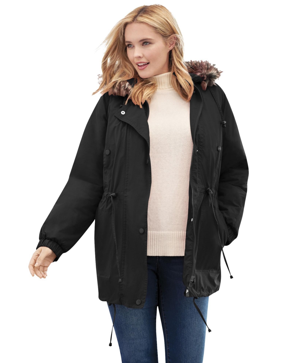 Click here for Woman Within Plus Size Within Quilt-Lined Taslon A... prices