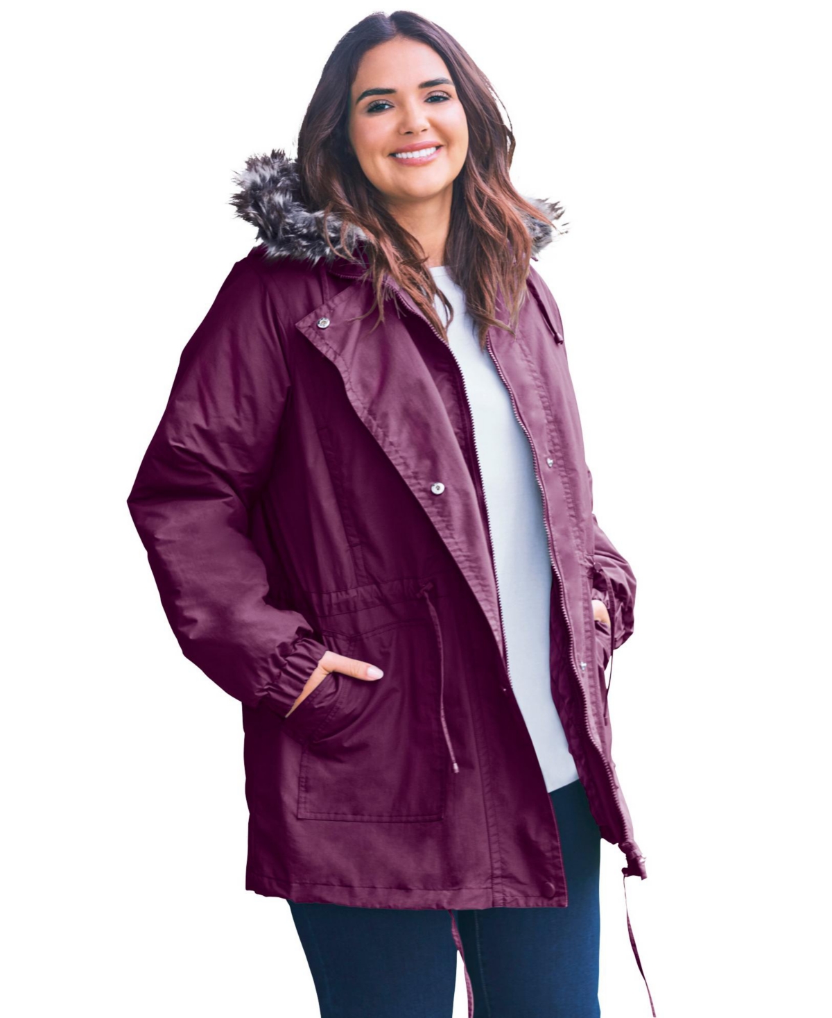 Click here for Woman Within Plus Size Within Quilt-Lined Taslon A... prices