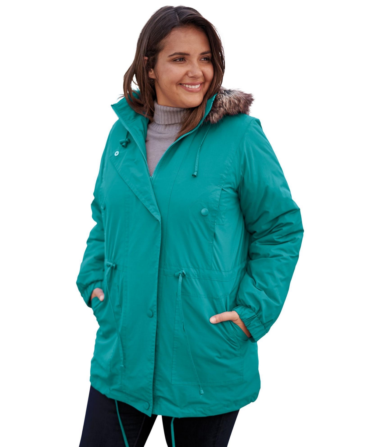Click here for Woman Within Plus Size Within Quilt-Lined Taslon A... prices