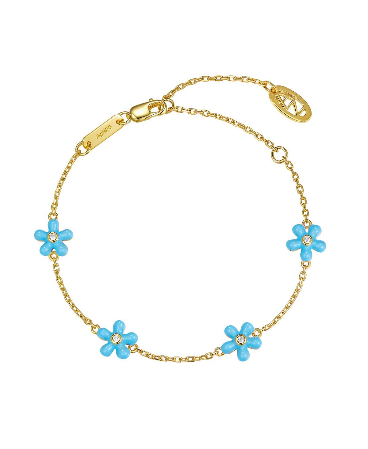Click here for Anna Zuckerman Petit Rosie Bracelet in Sky Blue -... prices