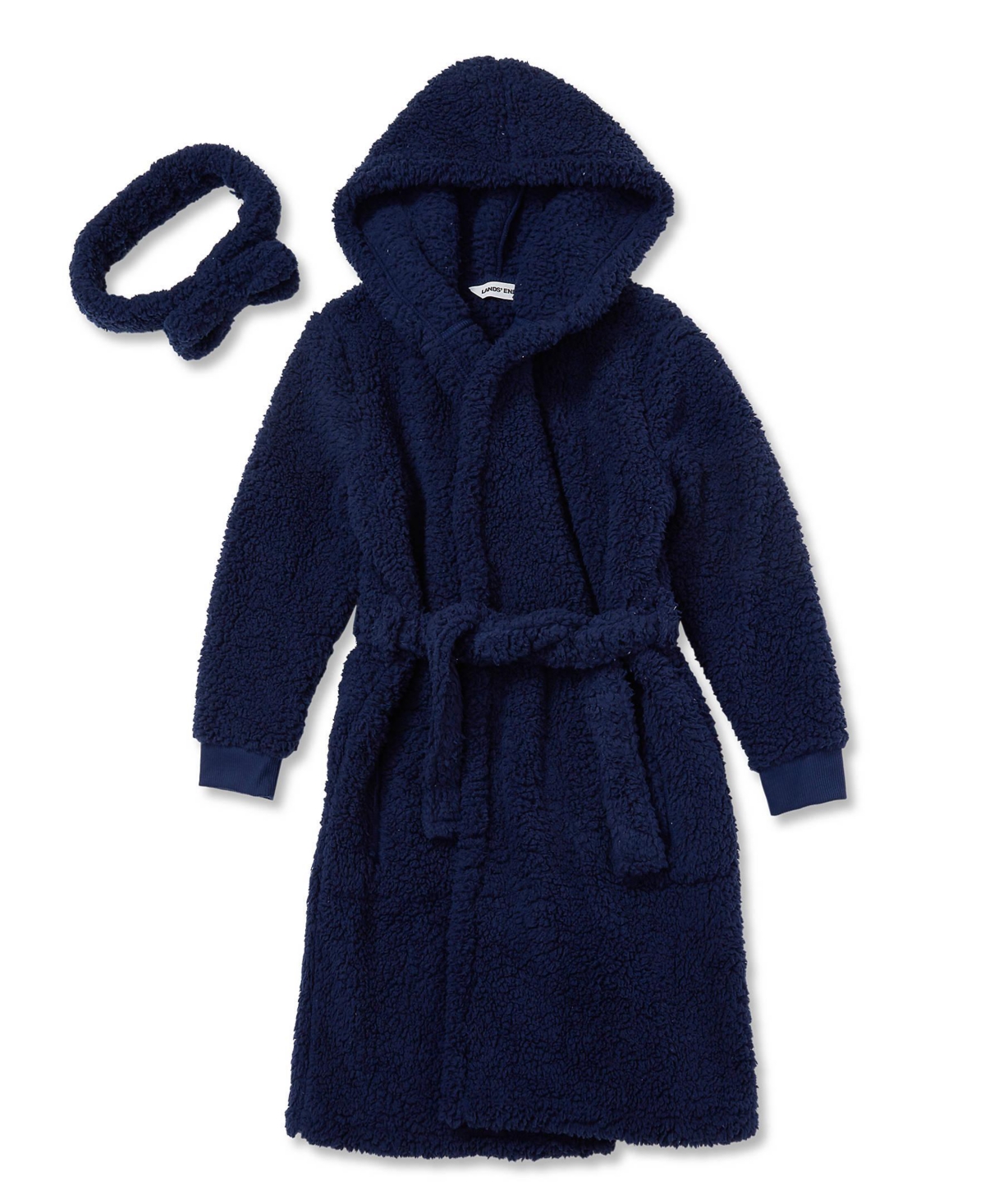Click here for Lands End Kids High Pile Plush Hooded Robe and Hea... prices