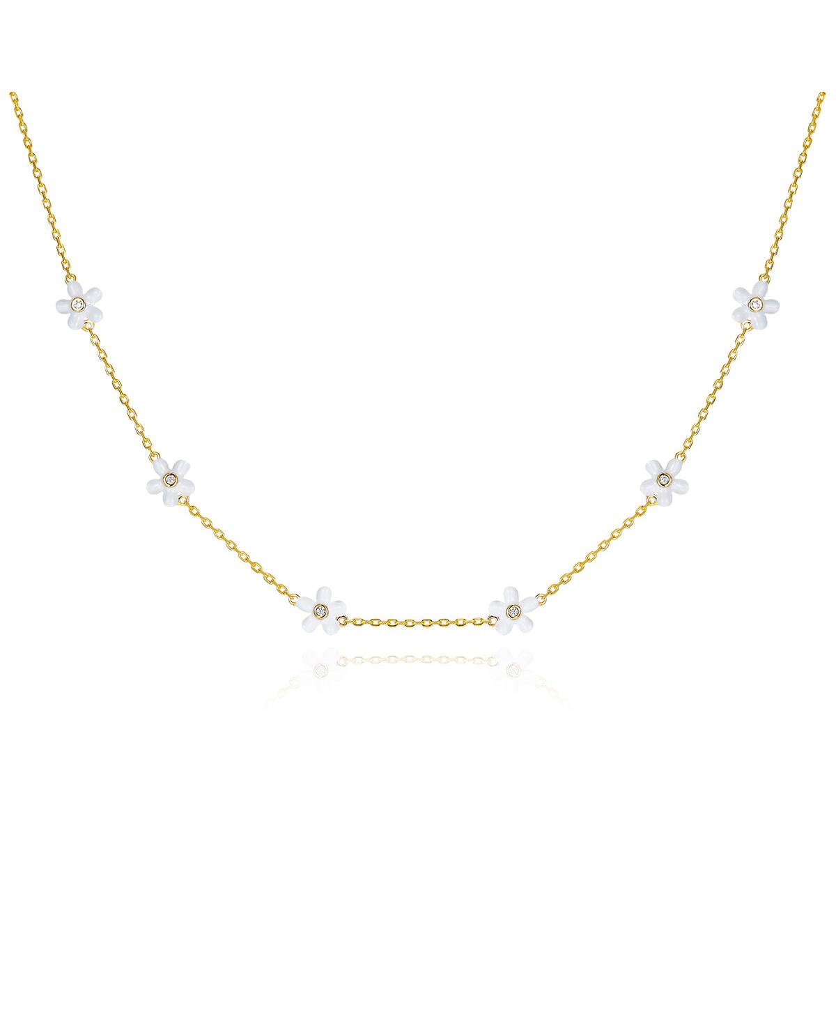 Click here for Anna Zuckerman Petit Rosie White Necklace - White prices