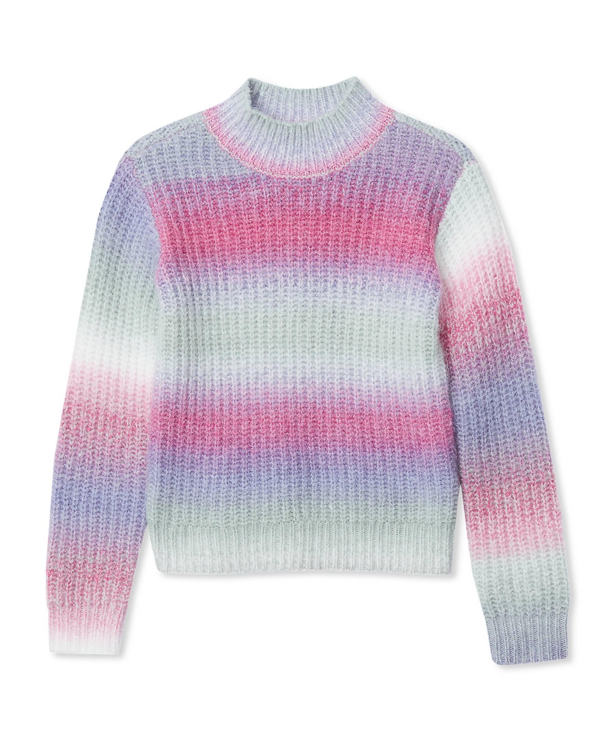 Click here for Lands End Girls Heavy Knit Sweater - Blue/purple o... prices