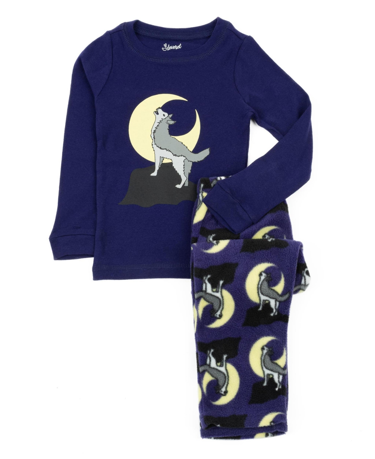 Click here for Leveret Kids Cotton Top and Fleece Pants Pajamas... prices