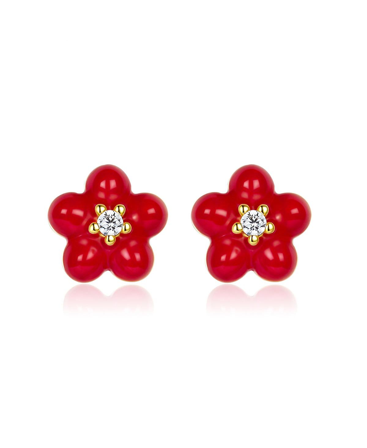 Click here for Anna Zuckerman Petit Daisy Red Earrings - Red prices