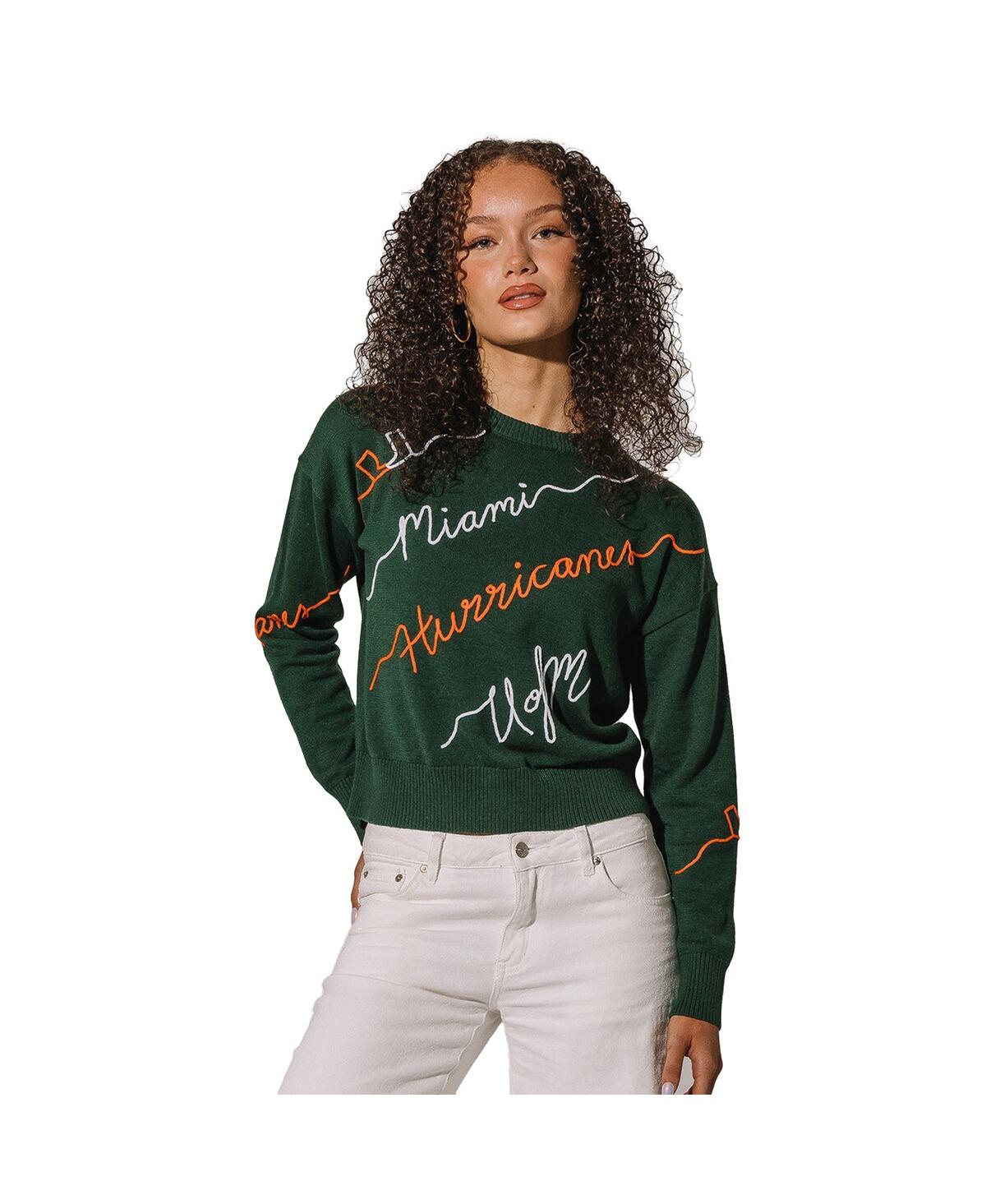 Click here for Kadyluxe Womens Green Miami Hurricanes Love Note E... prices