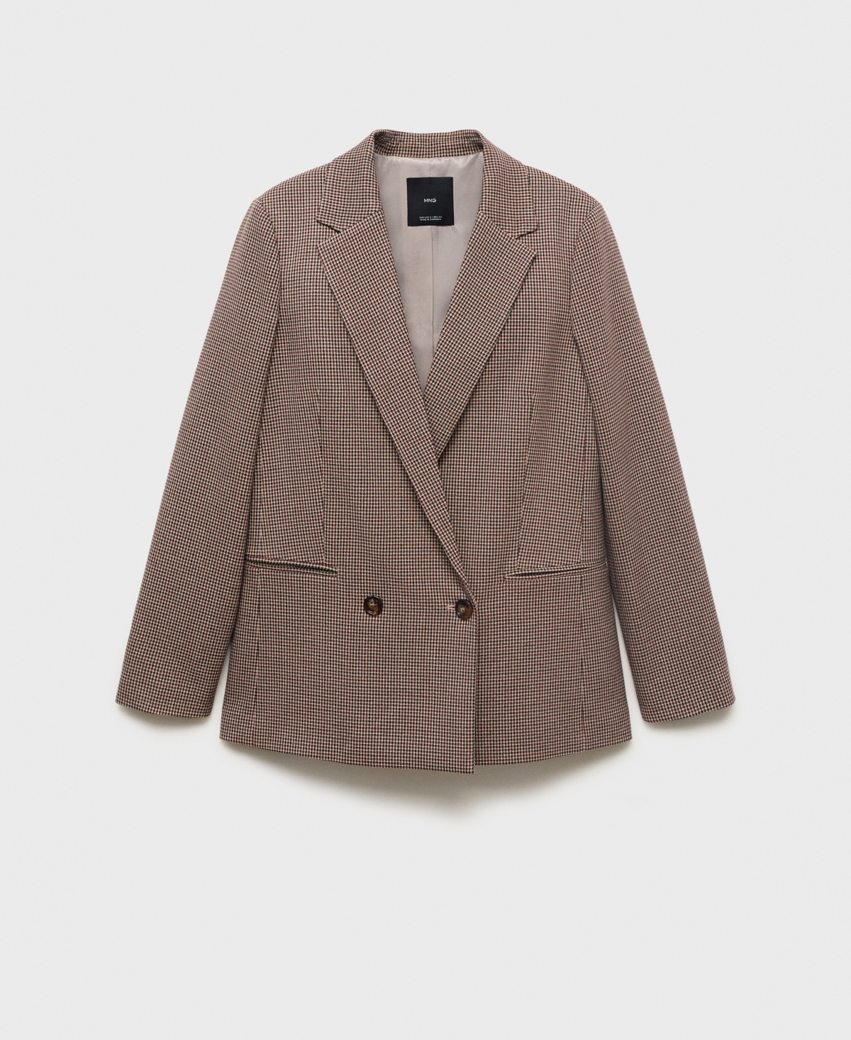 Click here for Mango Womens Micro-Houndstooth Double-Breasted Jac... prices