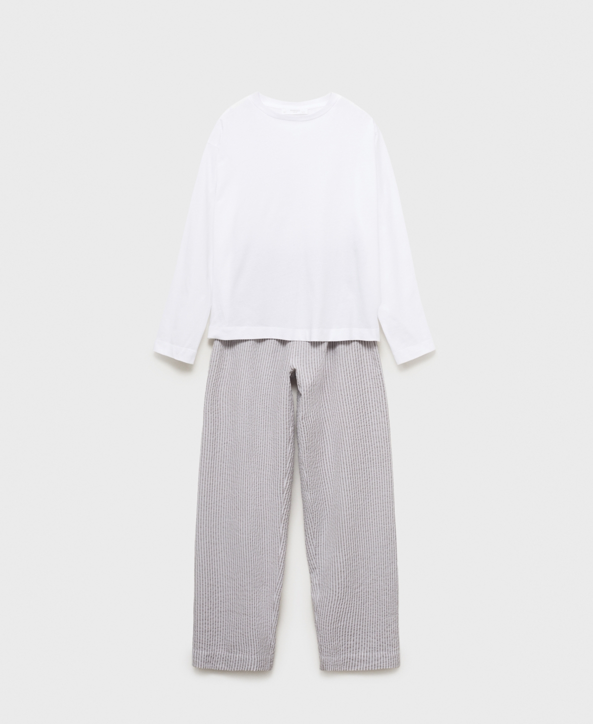 Click here for Mango Womens 2-Piece Seersucker Striped Pajamas -... prices
