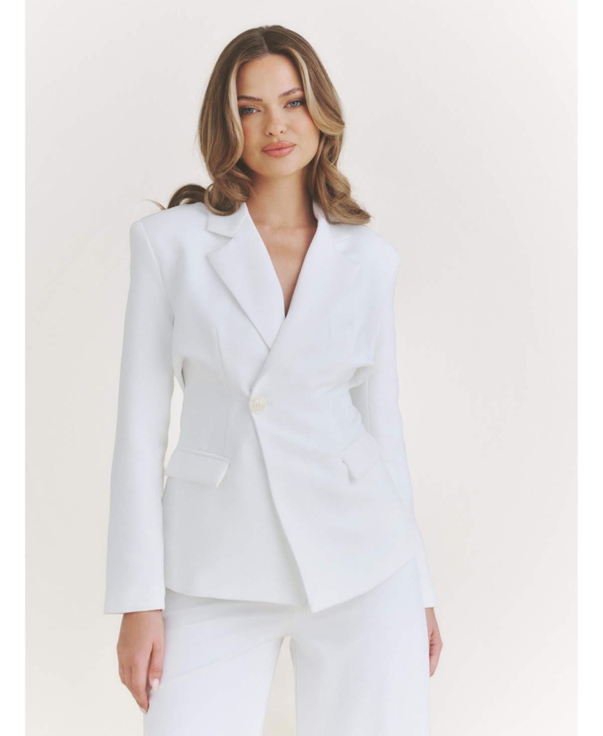 Click here for Six Stories Womens Asym Tailored Jacket - White prices
