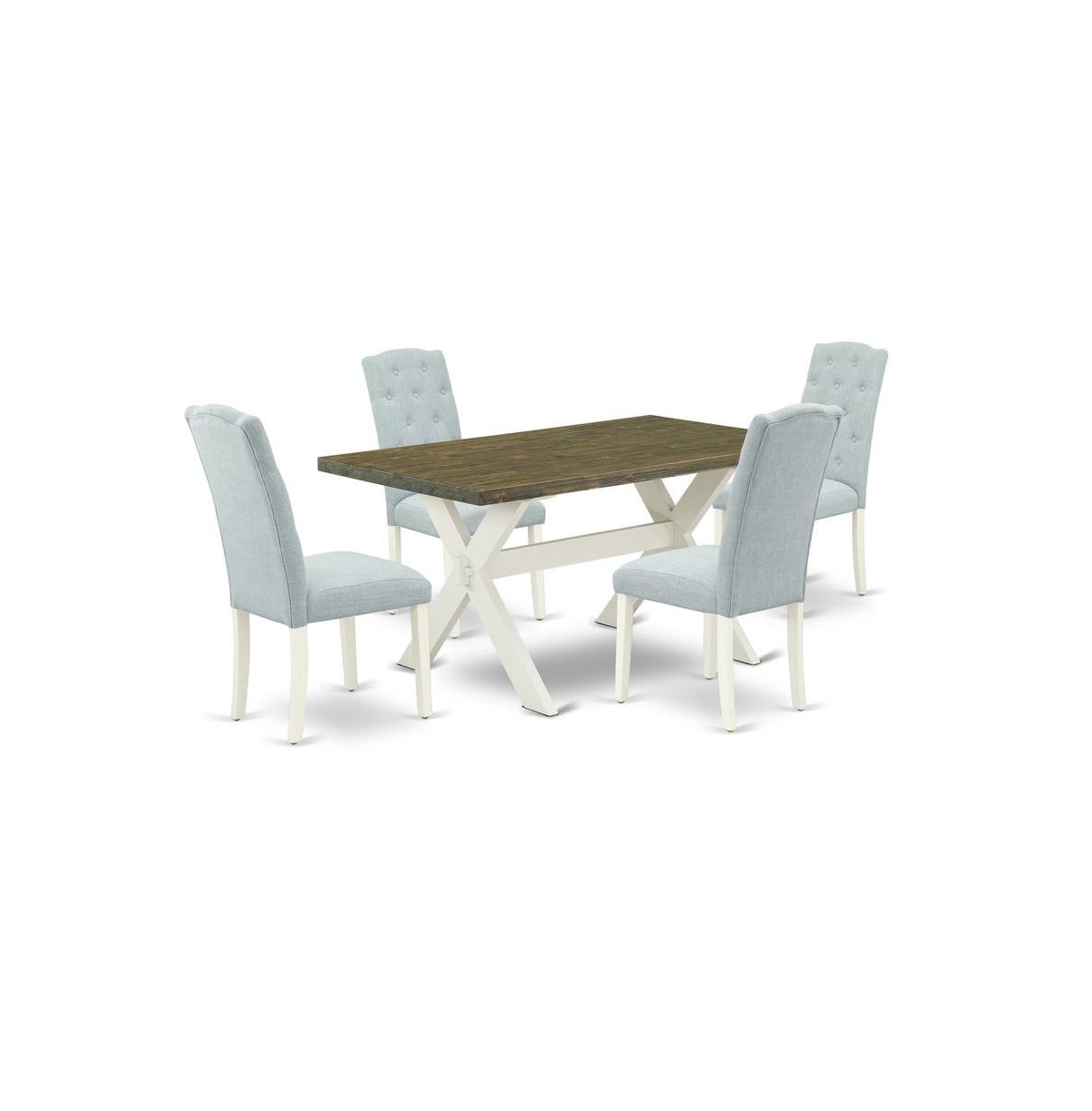 Click here for East West Furniture X076CE215-5 5-Pc Dining Table... prices