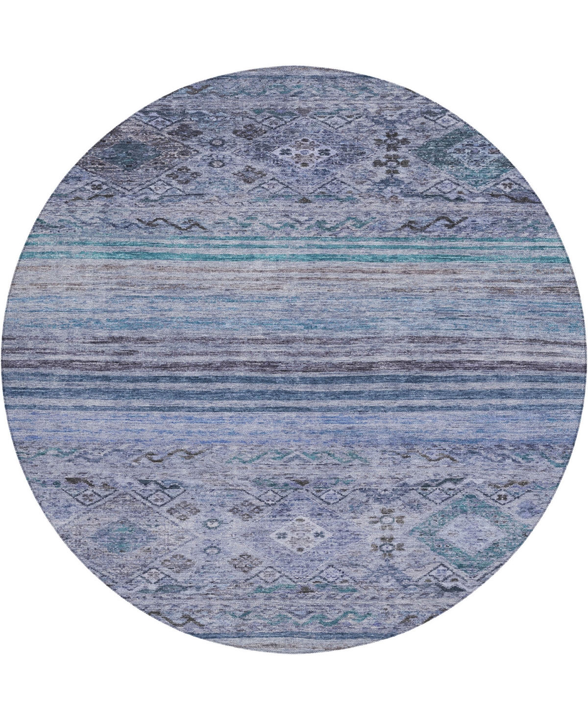 Click here for Dalyn Karaj KJ4 8x8 Round Area Rug - Blue prices