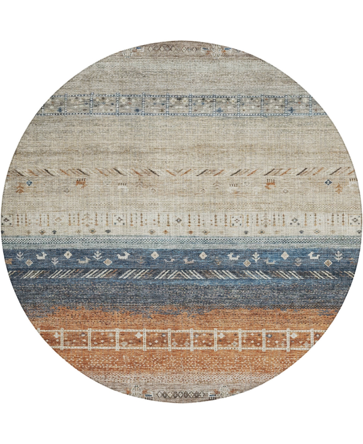 Click here for Dalyn Karaj KJ7 8x8 Round Area Rug - Brown prices