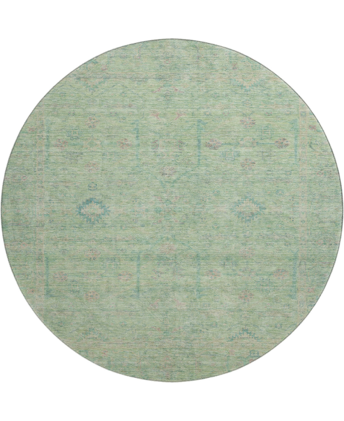 Click here for Dalyn Ravenna RN5 8x8 Round Area Rug - Green  Blue prices