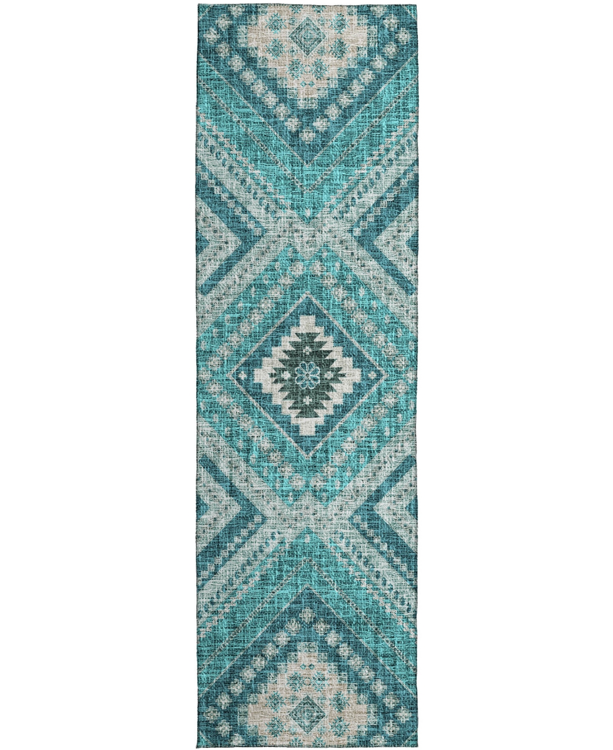 Click here for Dalyn Portico PO5 23x76 Runner Area Rug - Aqua prices