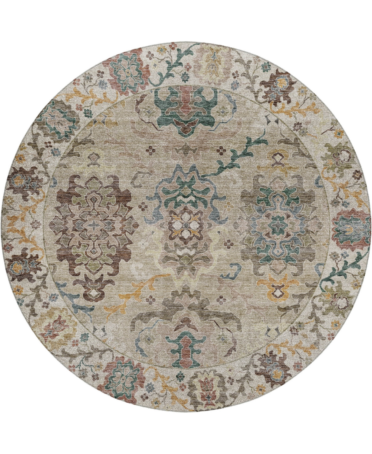 Click here for Dalyn Silk Road SR5 8x8 Round Area Rug - Beige  Ta... prices