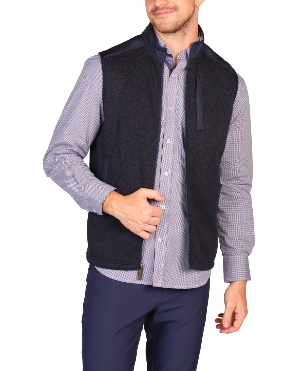Click here for Tailorbyrd Mens Full Zip Outerwear Vest - Navy prices