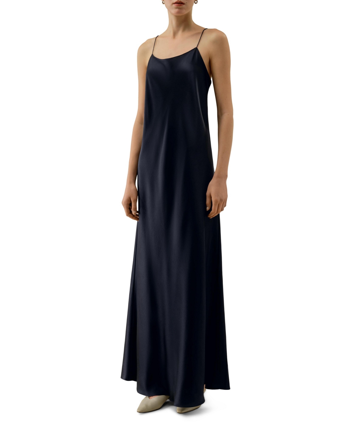 Click here for Lilysilk Womens U-Neck Minimalist Slip Dress - Mid... prices