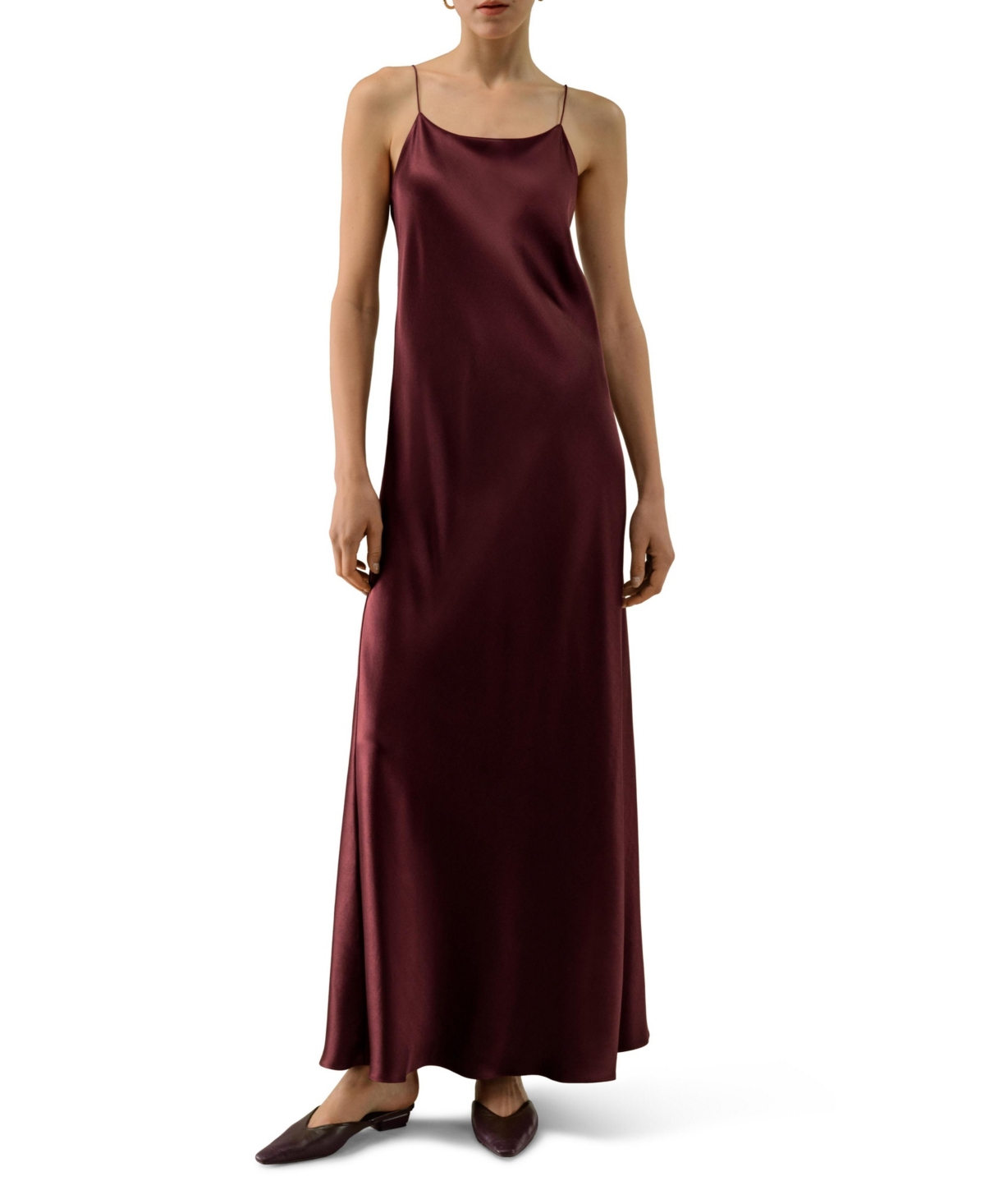 Click here for Lilysilk Womens U-Neck Minimalist Slip Dress - Pin... prices
