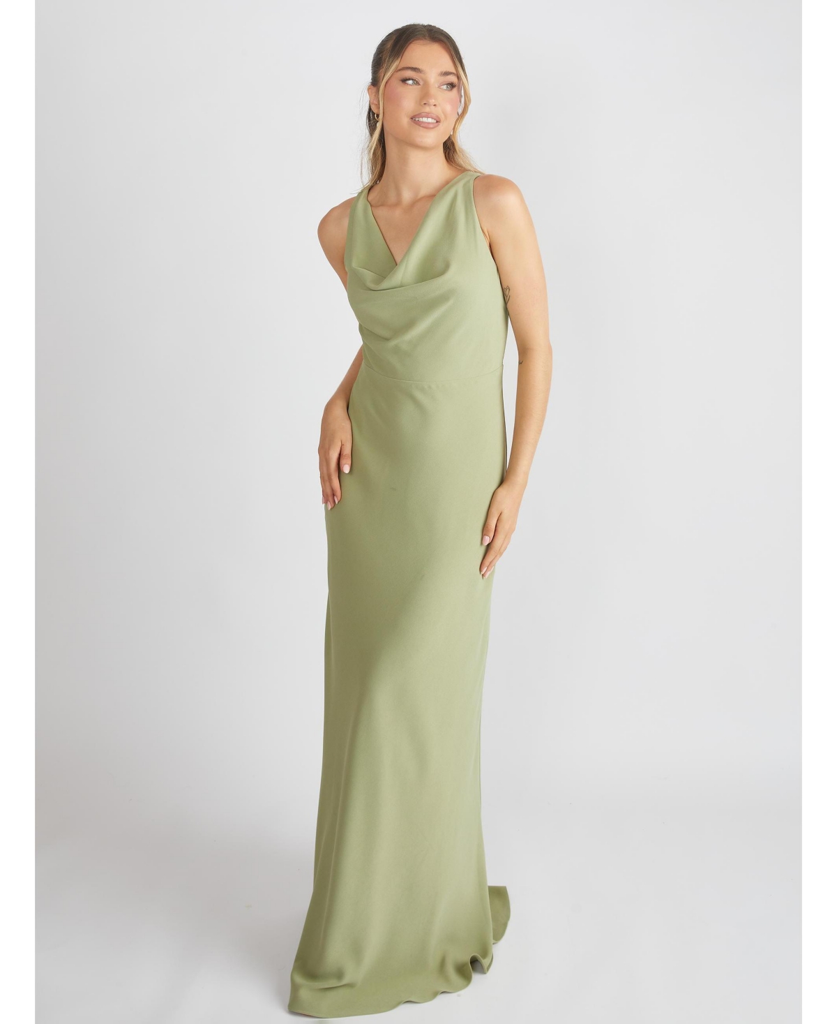 Click here for Six Stories Womens Cowl Front Crepe Bridesmaid Dre... prices