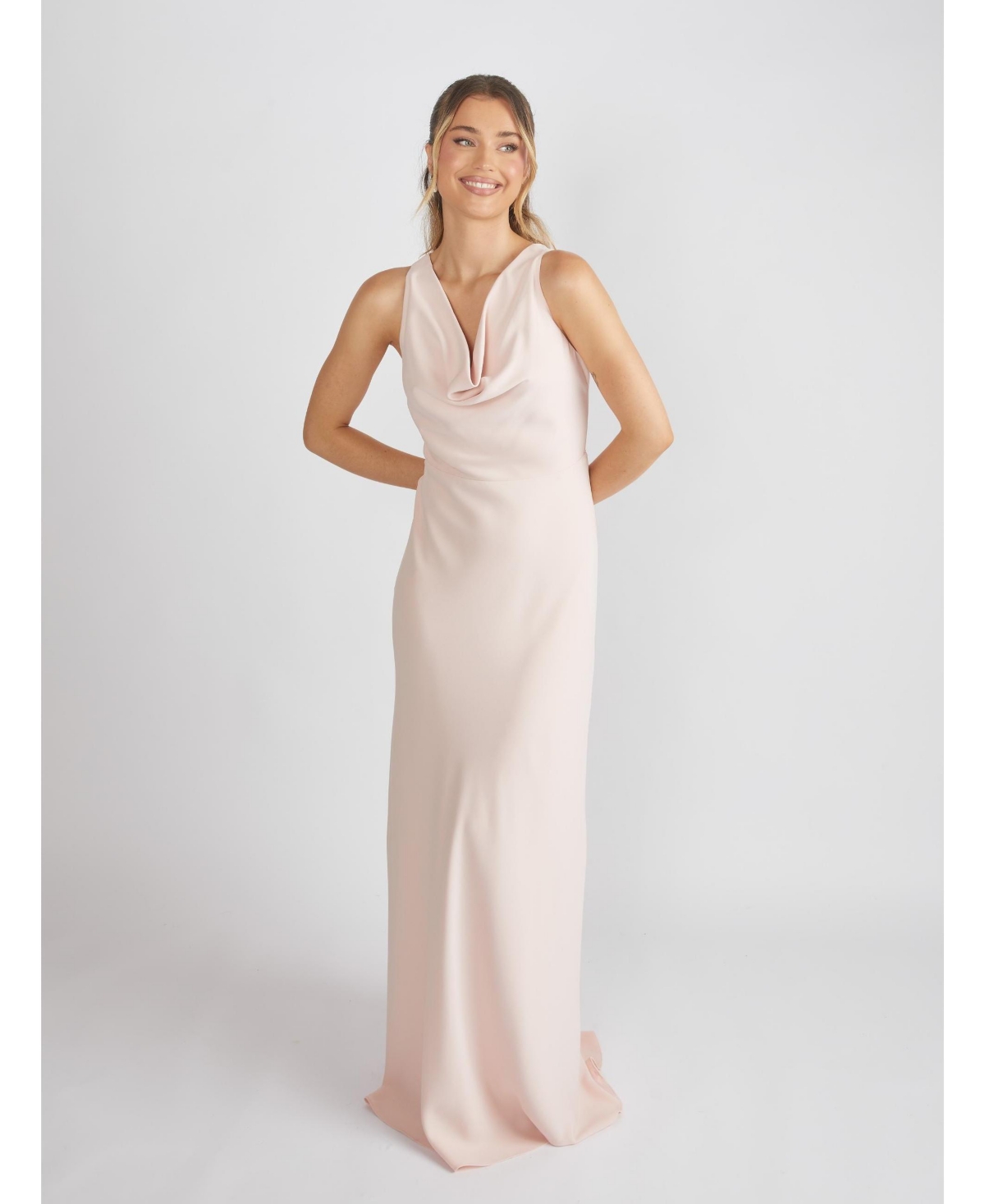Click here for Six Stories Womens Cowl Front Crepe Bridesmaid Dre... prices