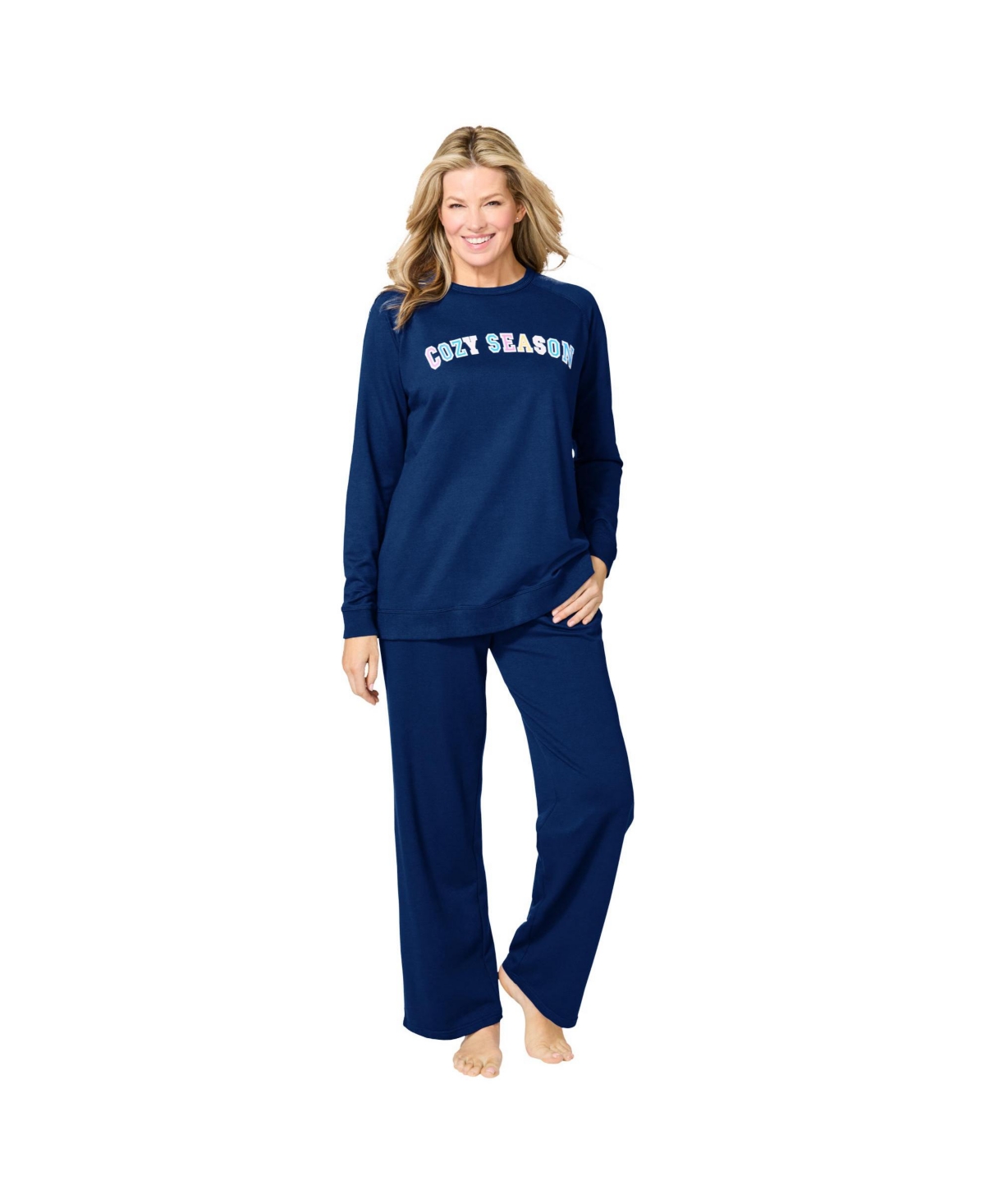 Click here for Dreams & Co. Plus Size 2-Piece Sweatshirt Set - Ev... prices
