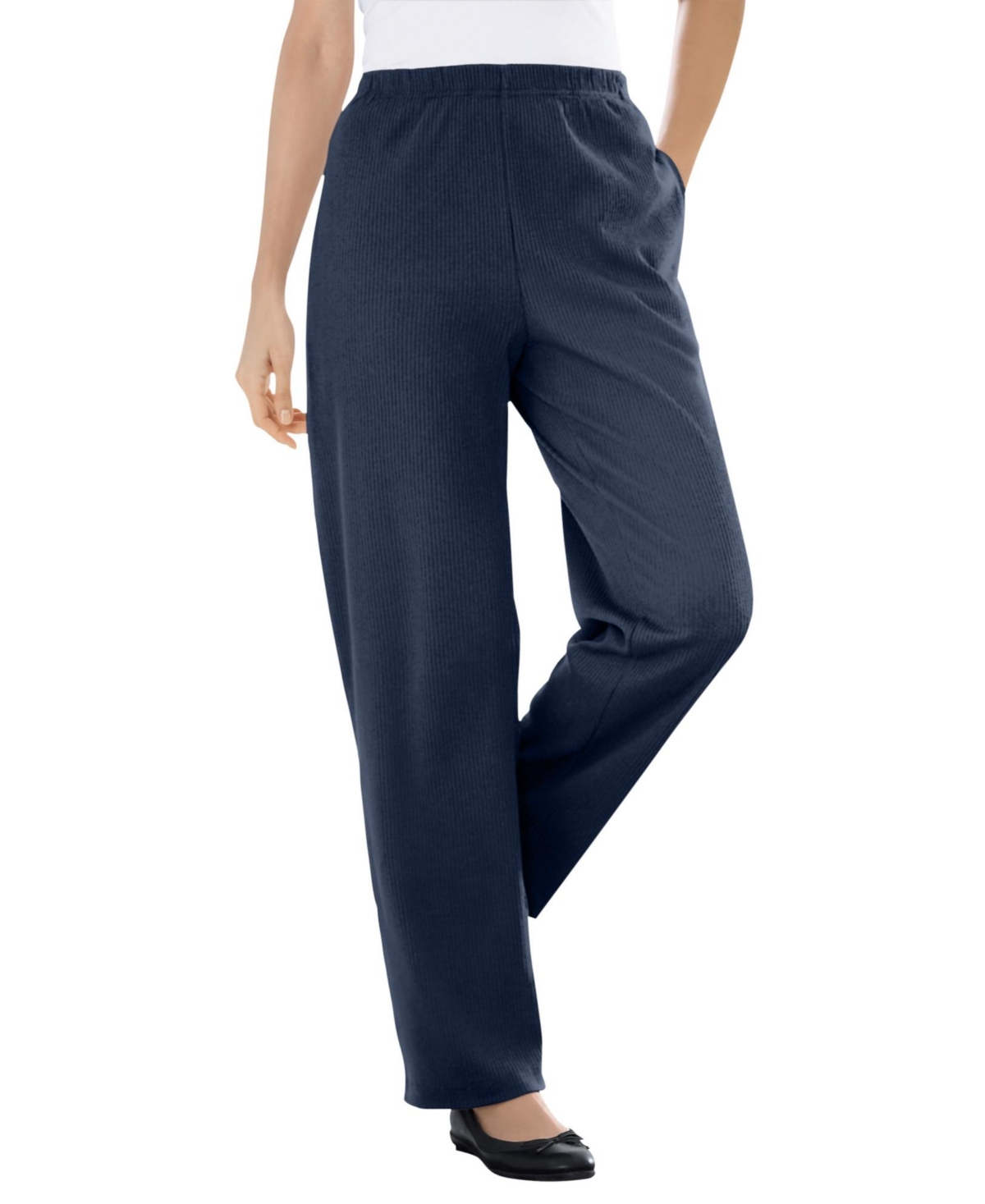 Click here for Woman Within Plus Size Tall 7-Day Knit Ribbed Stra... prices