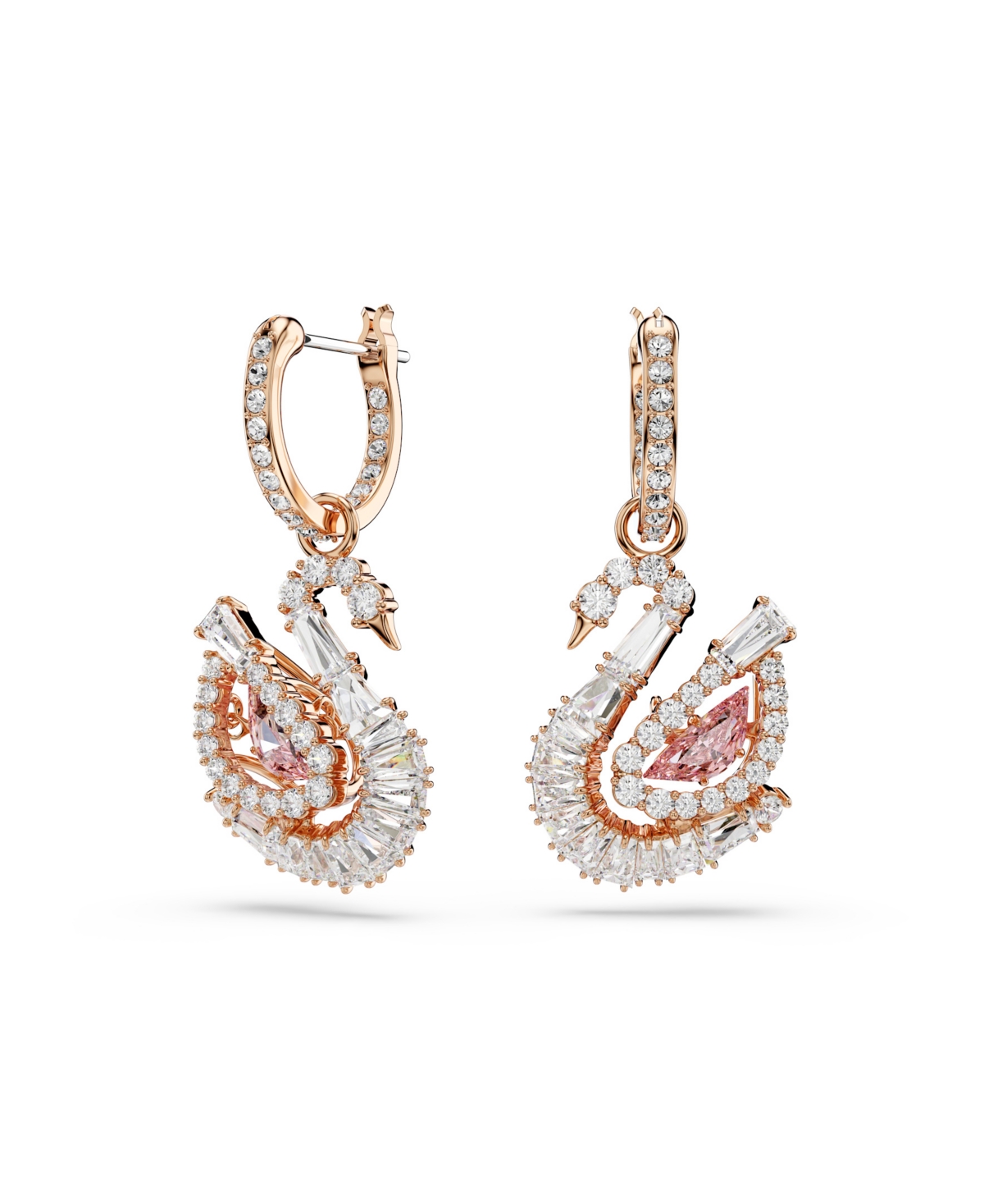 Click here for Swarovski Swan Pink Drop Earrings - Pink prices