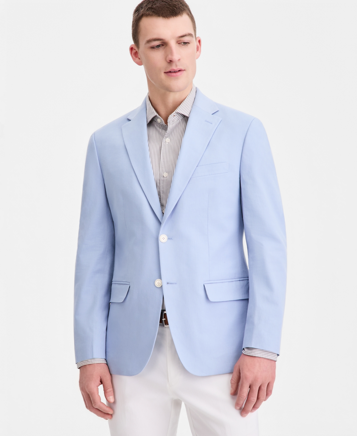 Click here for Tommy Hilfiger Mens Modern-Fit Linen Blend Blazer... prices