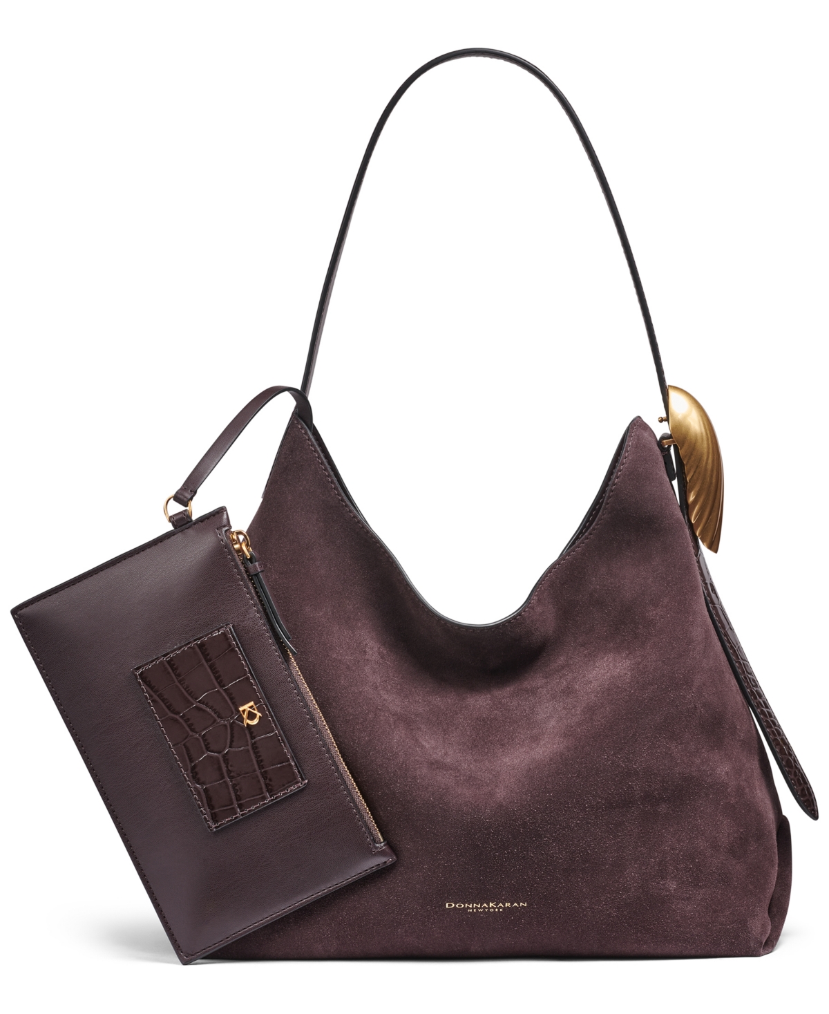 Click here for Donna Karan New York Georgette Suede Medium Bucket... prices