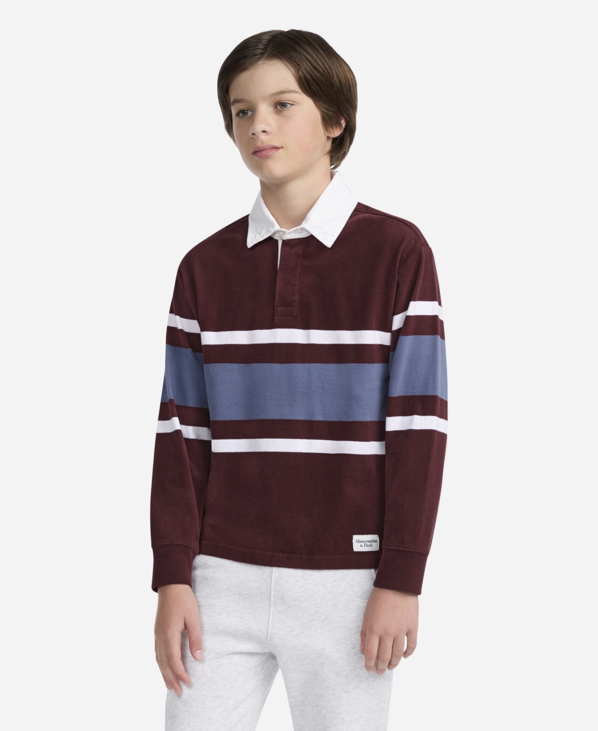 Click here for abercrombie kids Boys Long Sleeve Rugby Polo Shirt... prices