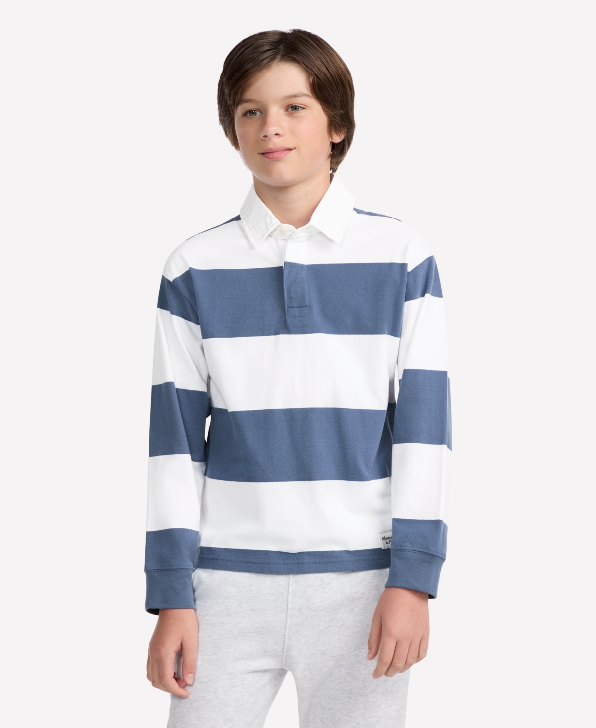 Click here for abercrombie kids Boys Long Sleeve Rugby Polo Shirt... prices