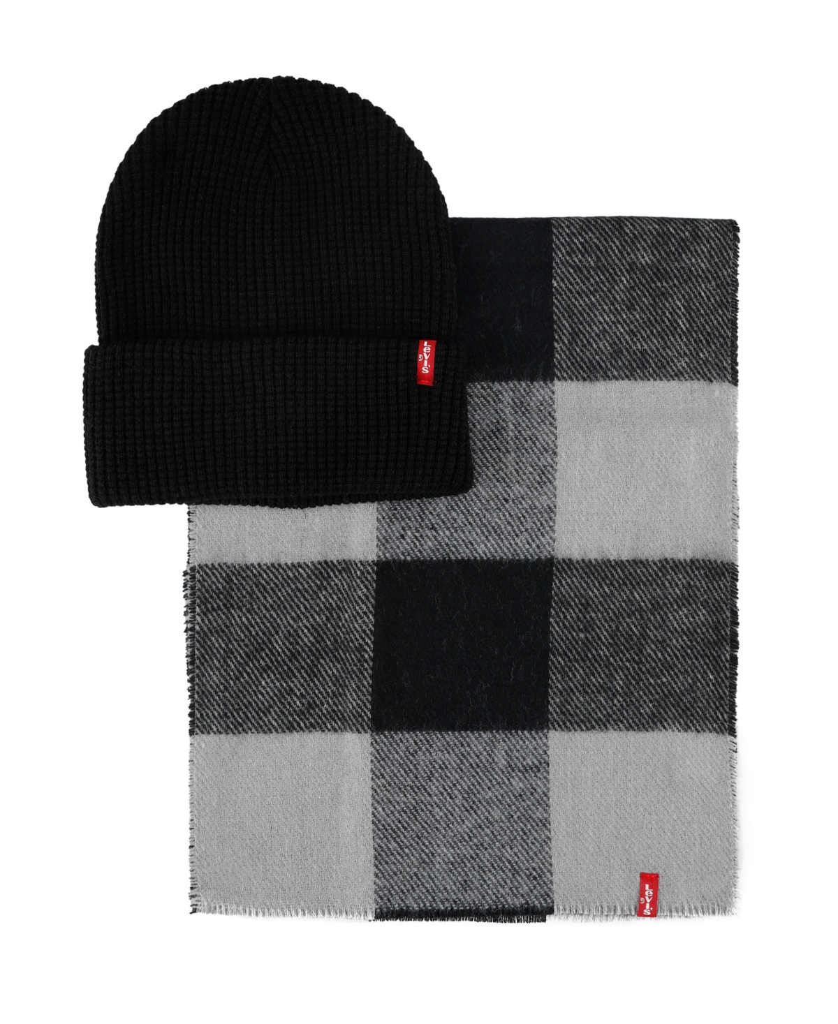 Click here for Levis Mens 2-Piece Waffle Knit Beanie and Scarf Gi... prices