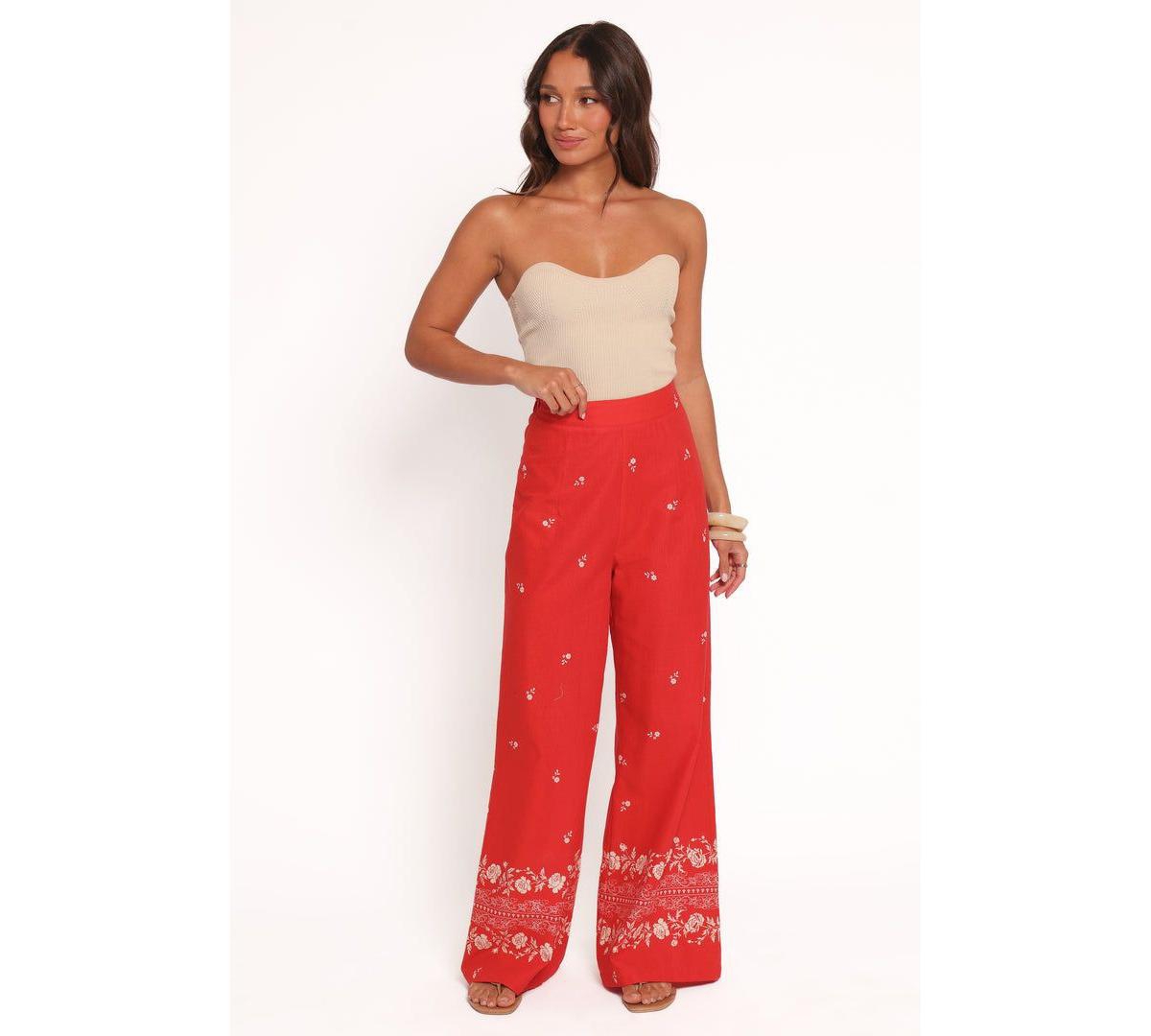 Click here for Petal and Pup Womens Ilara Pant - Red floral prices