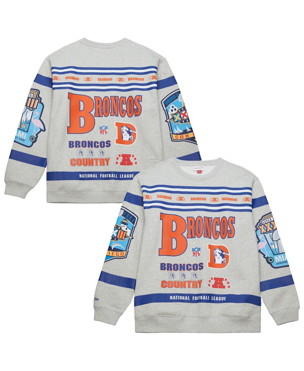Click here for Mitchell & Ness Mens Heather Gray Denver Broncos A... prices