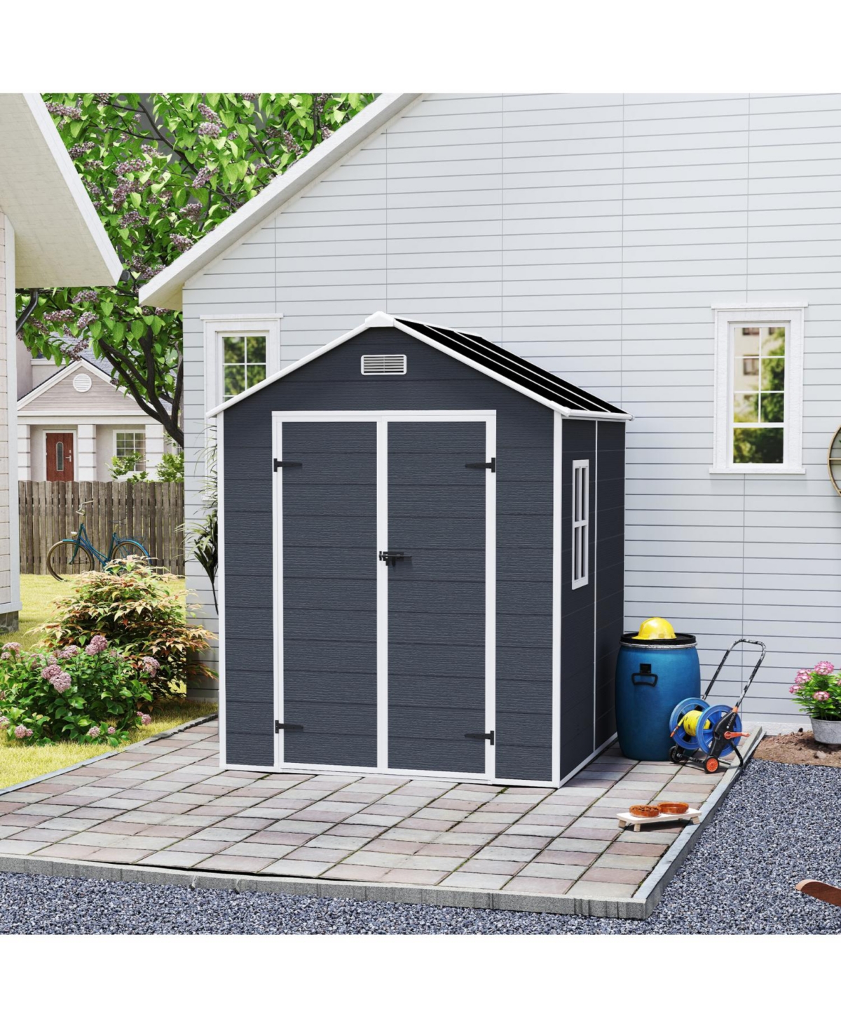 Click here for Streamdale Furniture 6x6 Resin Storage Shed - Wate... prices
