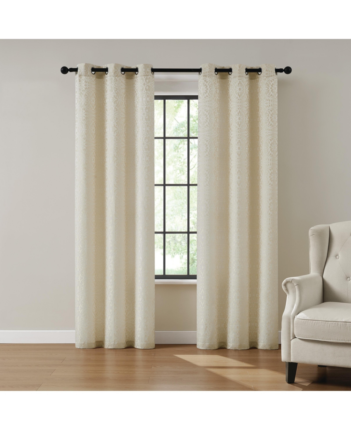 Click here for 5th Avenue Lux Thalia Textured 2 Piece Window Curt... prices