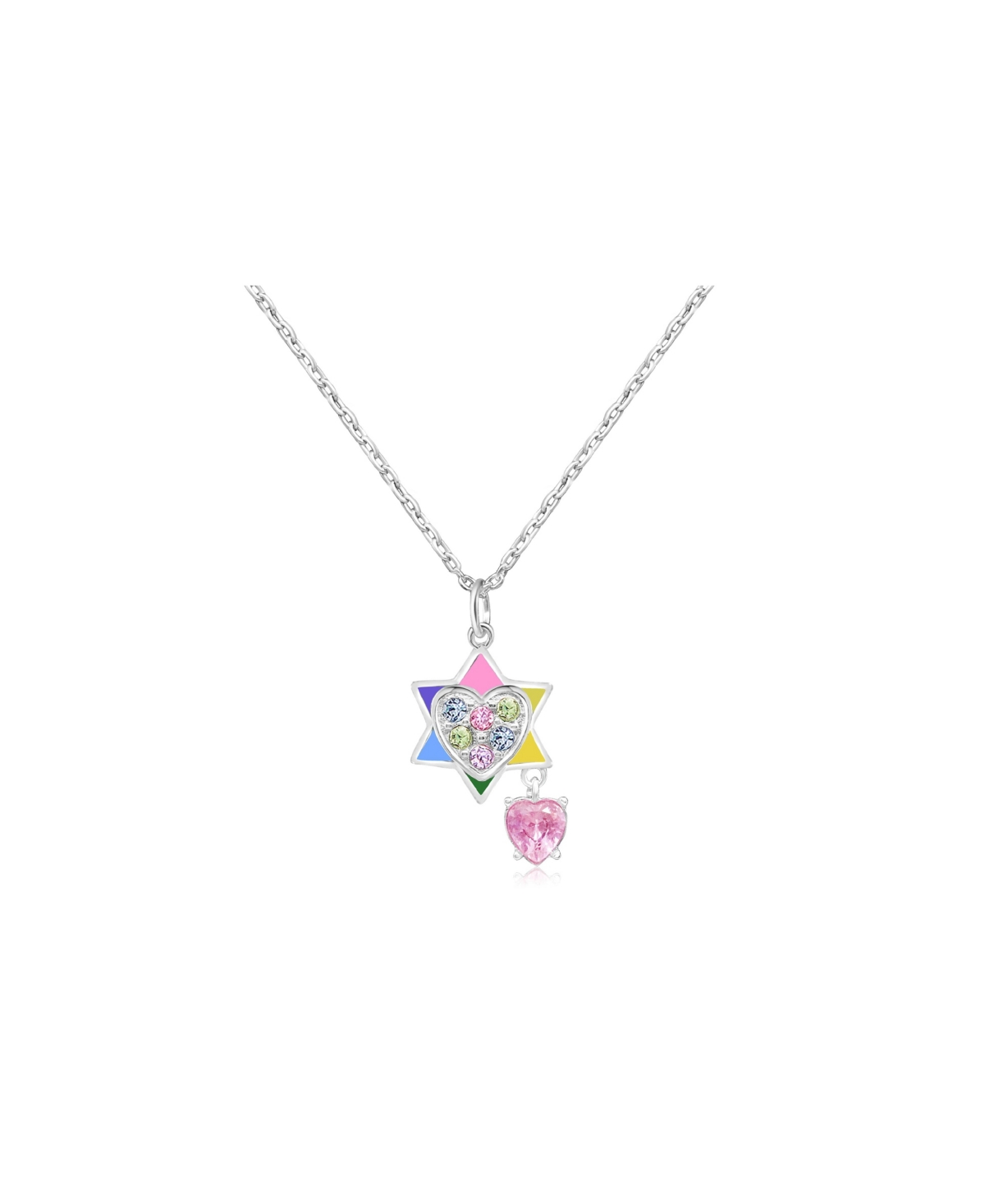 Click here for Chanteur/Girl/Star of David Crystal White Gold Pal... prices