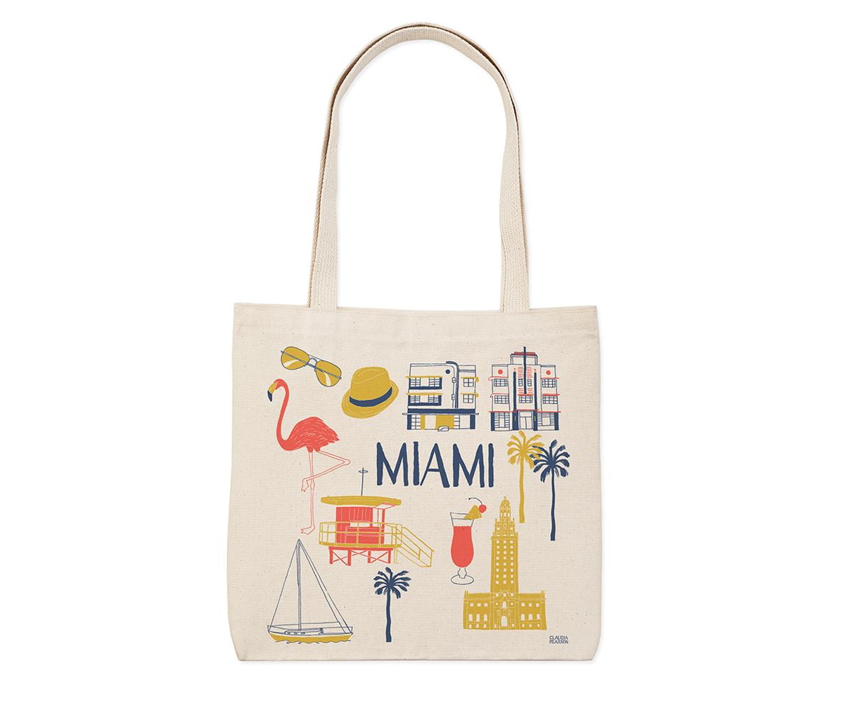 Click here for Miami Everyday Tote - Mustard  blue  orange prices