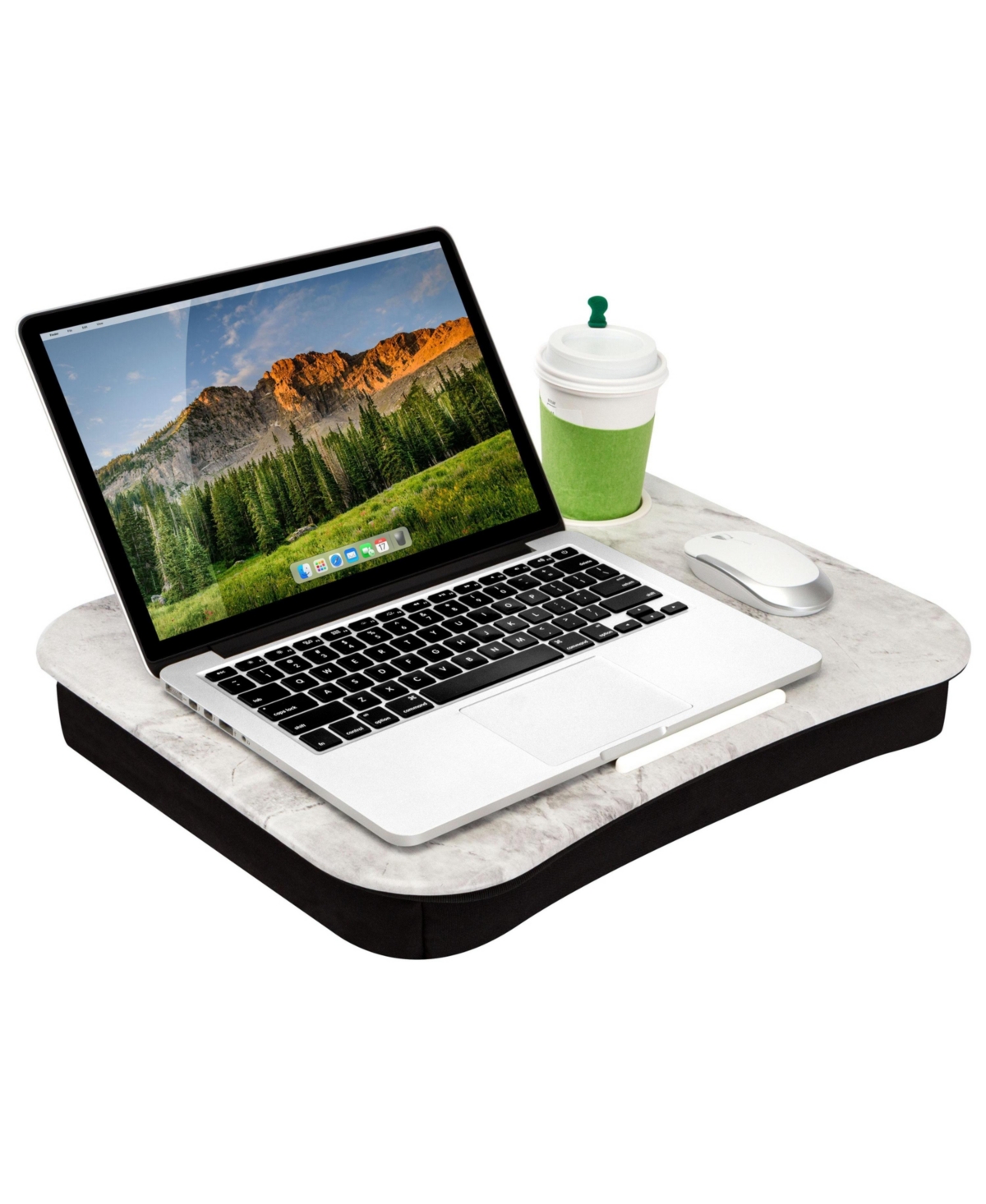 Click here for Lapgear Cupholder Lap Desk - White marble prices