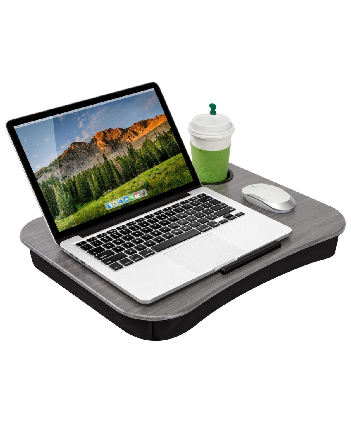 Click here for Lapgear Cupholder Lap Desk - Gray woodgrain prices